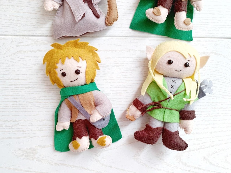 Fantasy Adventure Felt Doll PDF Patterns DIY Wizard, Elf & Dwarf Toys ...