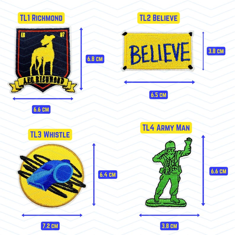 Ted Lasso Embroidered Patch Set of 5 Buy 4 Get 1 Free Believe, Be ...