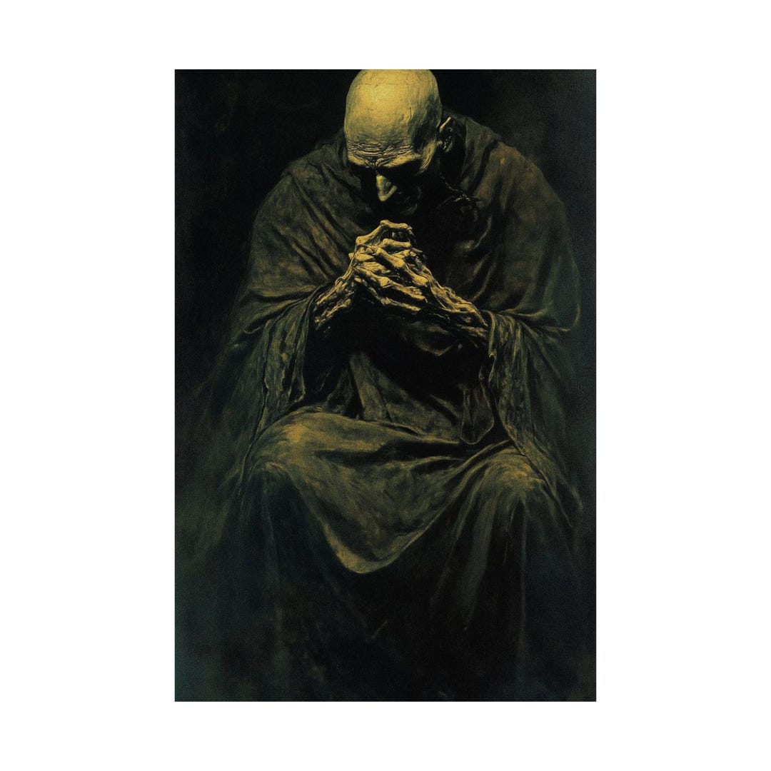 Dark Figure Matte Poster, Gothic Halloween Art Print - Etsy