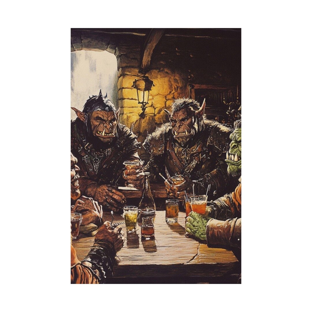 Vertical Posters, Goblins Drinking, Halloween Poster, Matte Wall Art ...