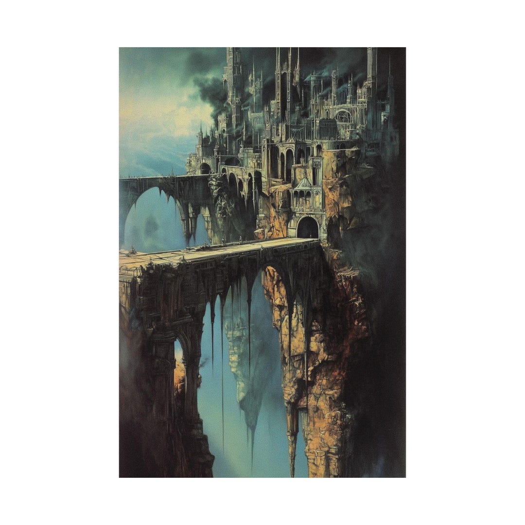 Vertical Poster, Mythical Sky Base Wall Art, Matte Print Home Decor ...