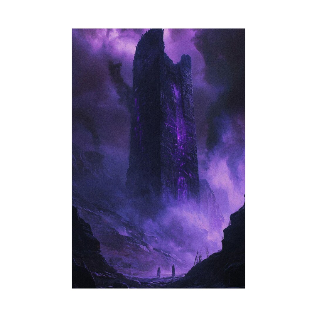 Dark Cliff Giclée Poster, Moody Landscape Wall Art - Etsy