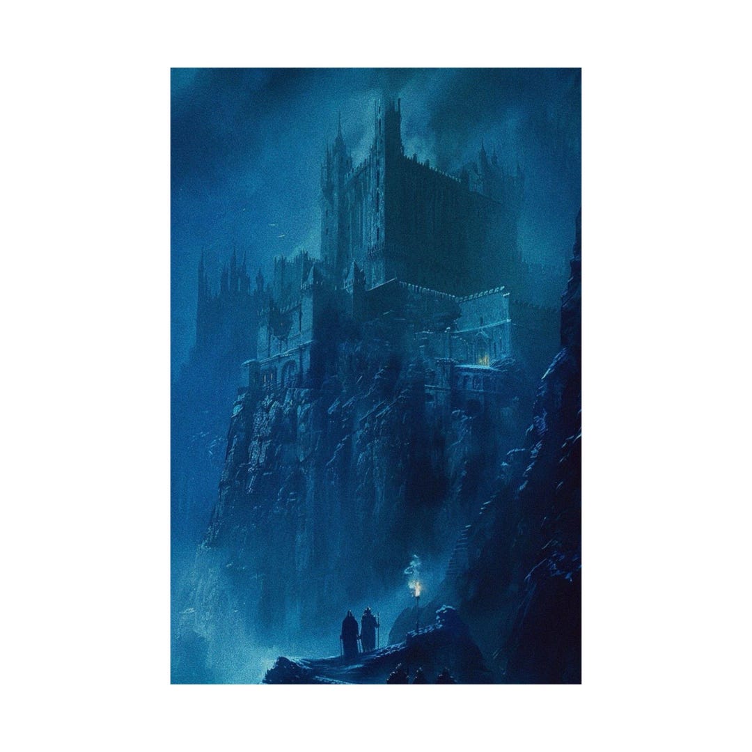 Castle Matte Vertical Posters, Dark Blue Art Prints, Home Decor Wall ...