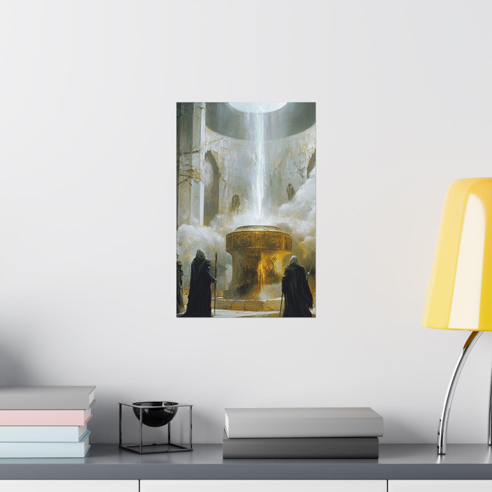 Cosmic Throne Vertical Poster, Space Wall Art, Galaxy Room Decor ...