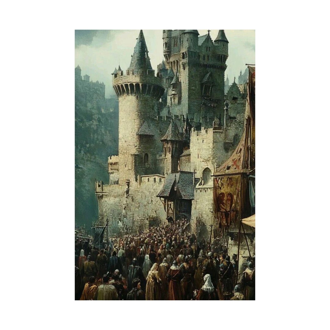 Vertical Posters, Castle Square Print, Matte Artwork, Home Decor Gift ...