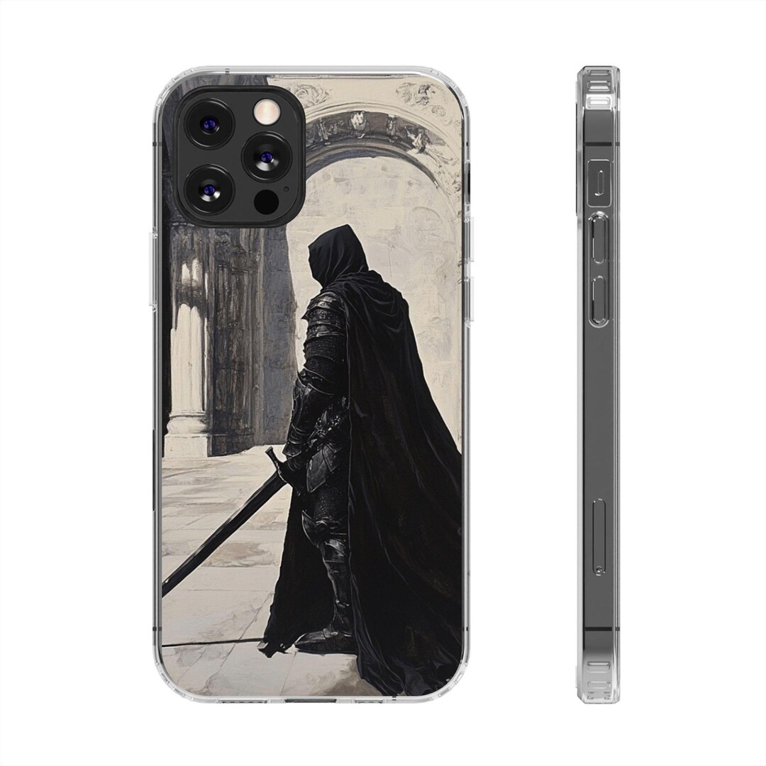 Fantasy Warrior Clear Phone Case, Medieval Art, Gamer Gift - Etsy