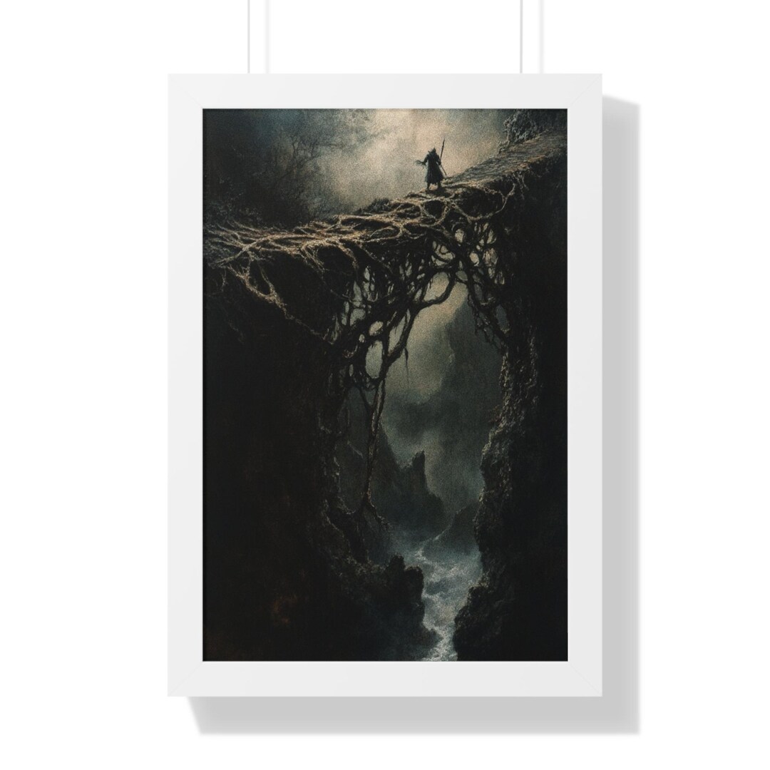 Vertical Poster, Dark Mysterious Bridge Wall Art, Gothic Home Decor ...
