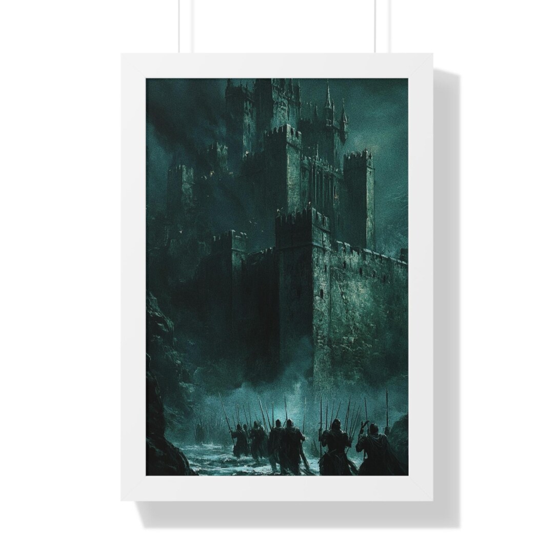 Vertical Poster, Dark Foggy Castle Art Print, Gothic Home Decor, Spooky ...