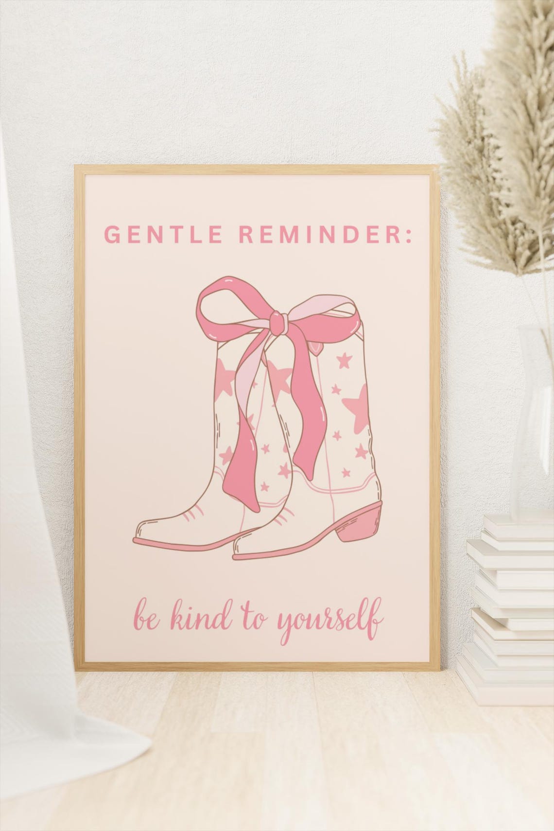Gentle Reminder Coquette Room Decor, Girly Wall Art, Preppy Wall Art ...
