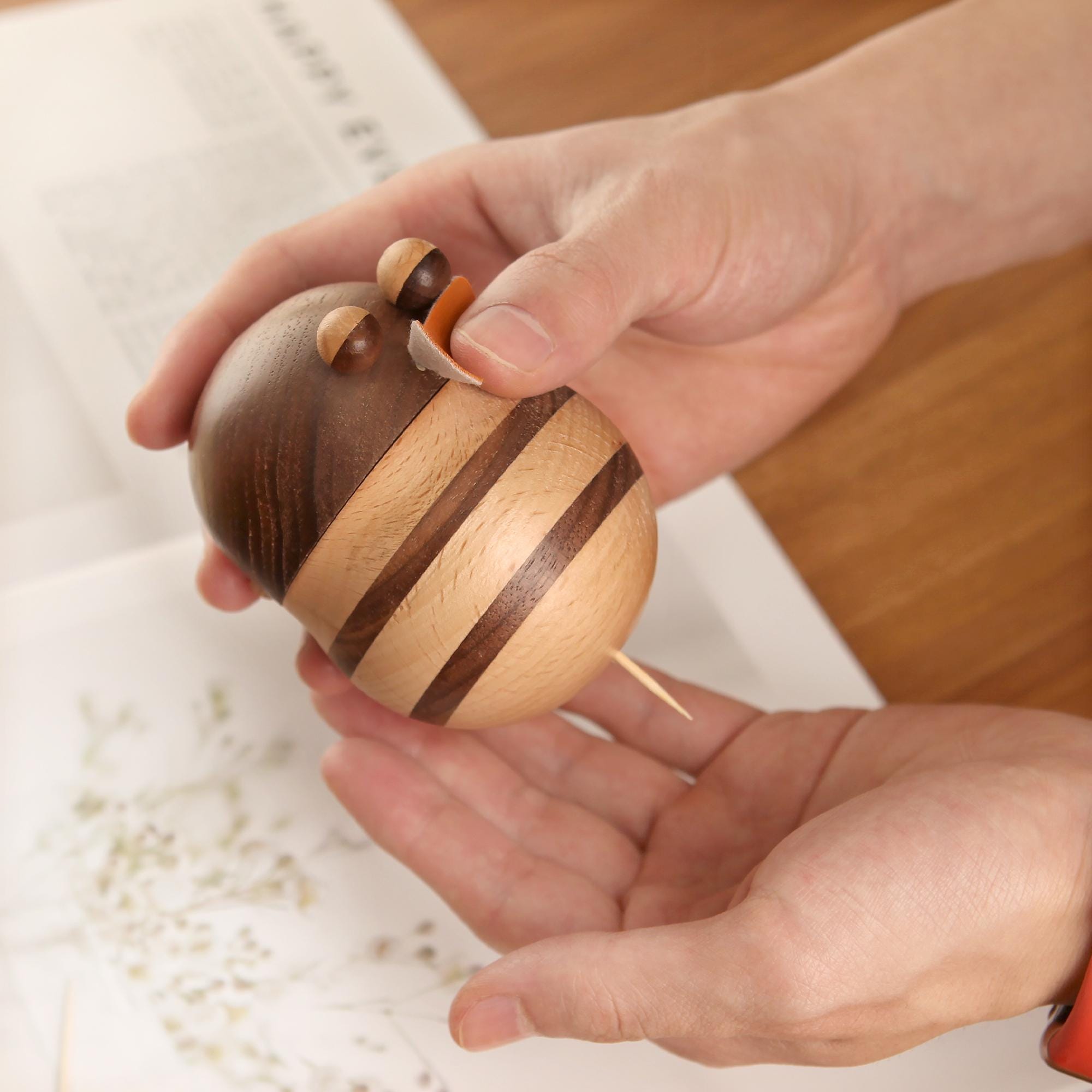 Custom Wooden Bee Toothpick Holder – Unique Kitchen Functional Bee ...