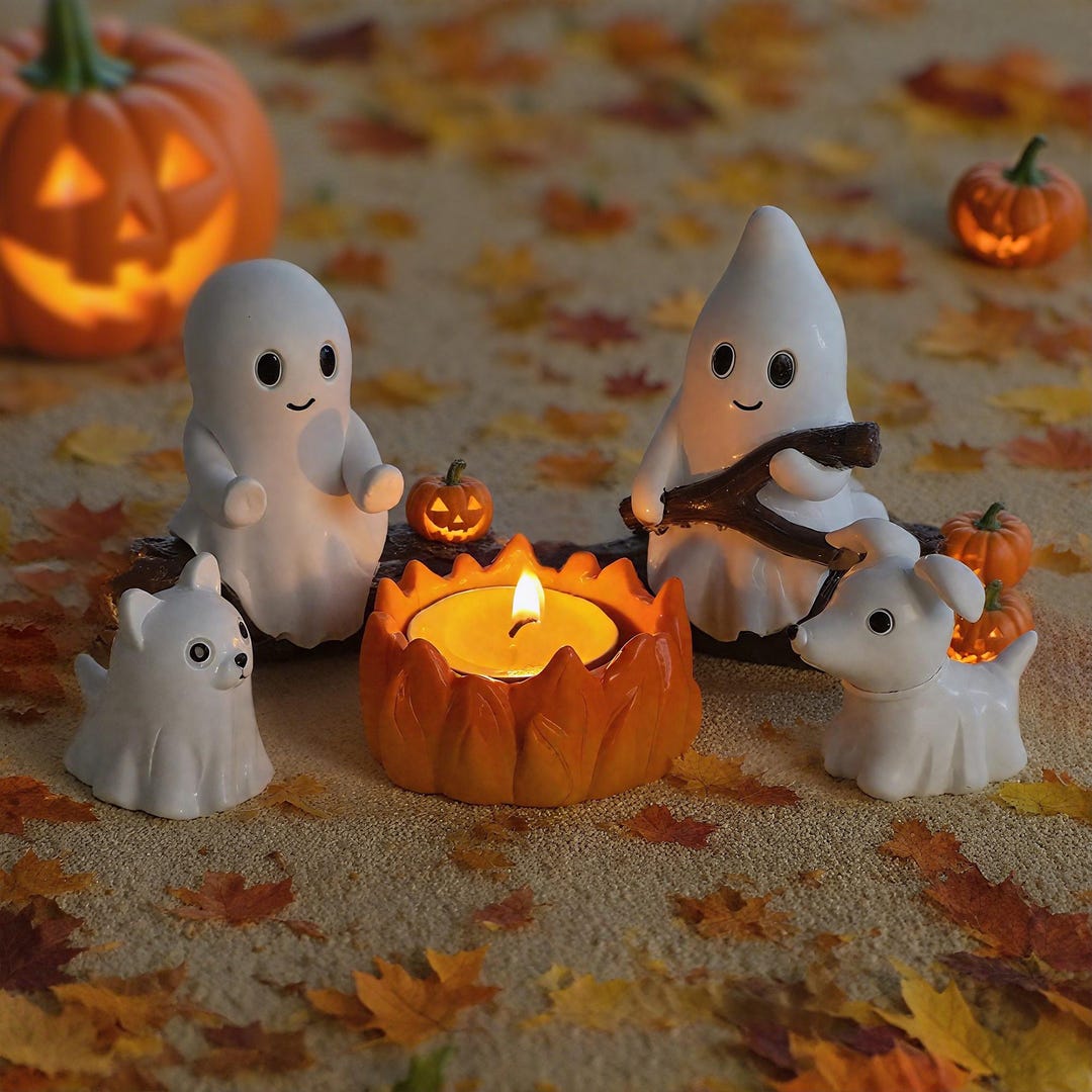 Ghost Firepit Party, Ghost Decor Bundle, Handmade Resin Spirit ...