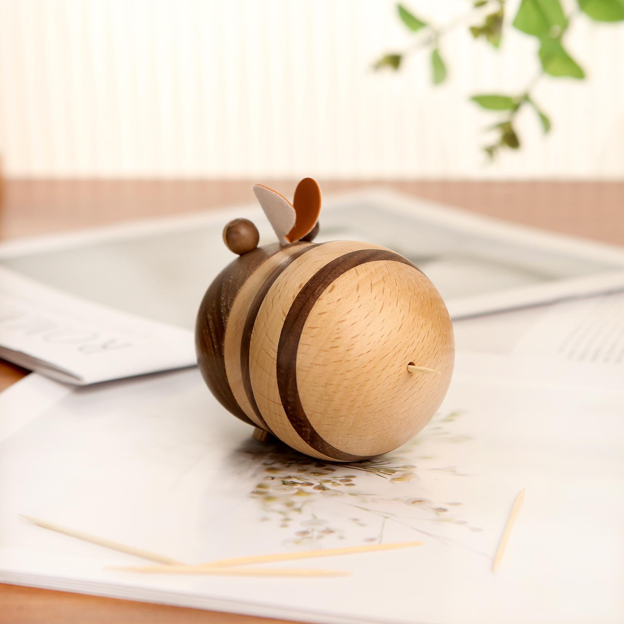 Custom Wooden Bee Toothpick Holder – Unique Kitchen Functional Bee ...