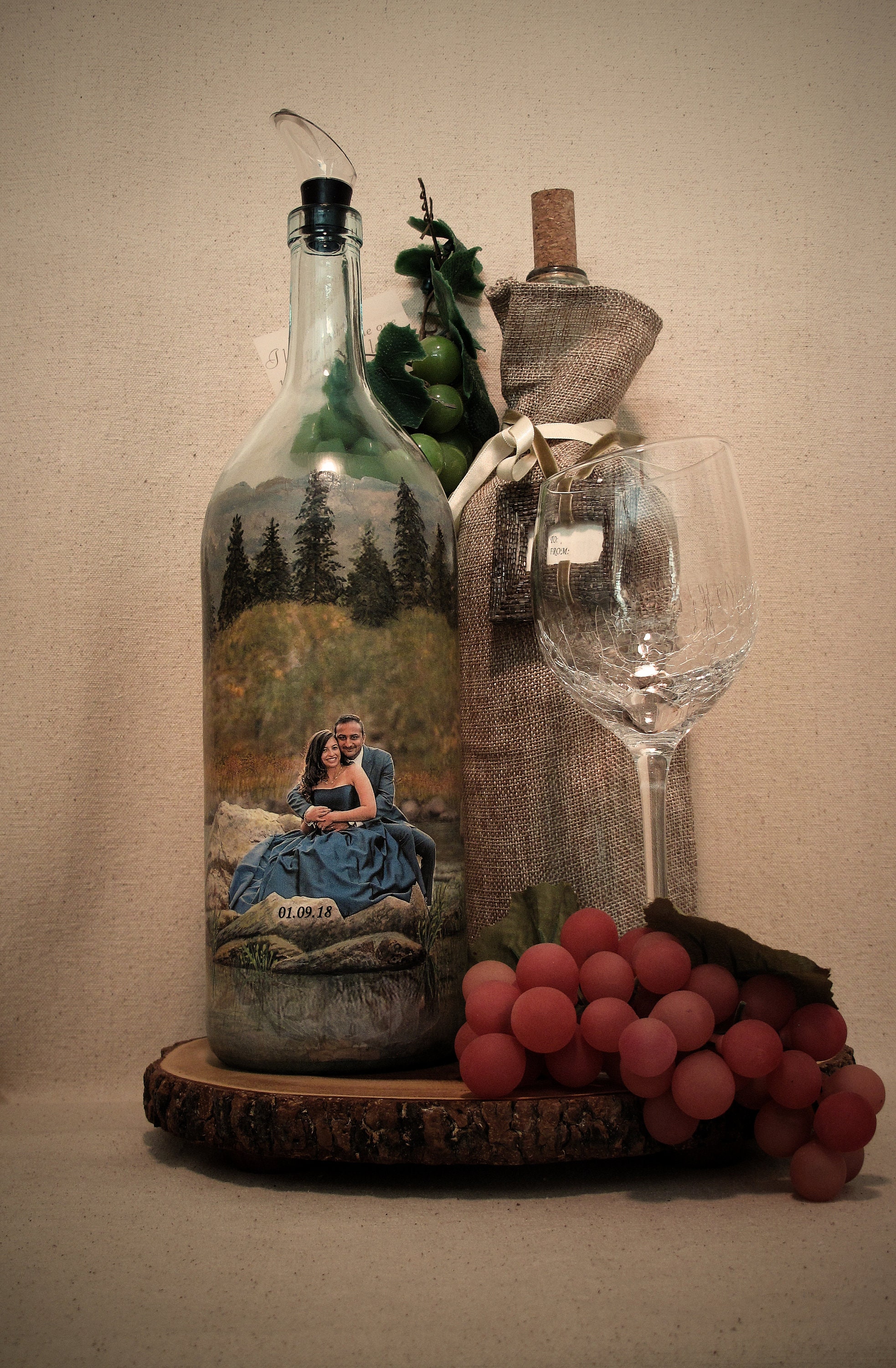 Personalized Wine Decanter With Your Photo and Hand Painted | Etsy