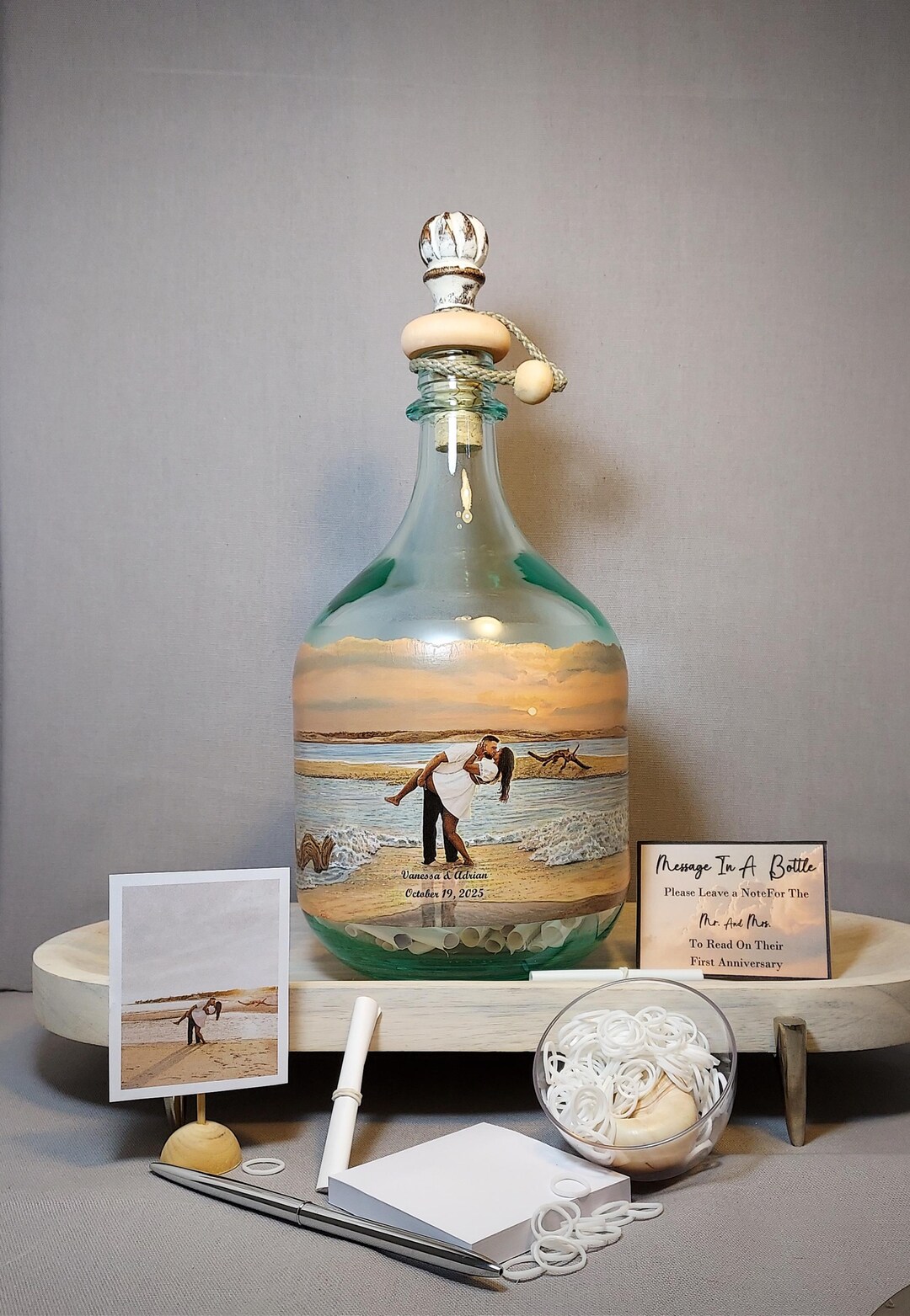 Messages in A Bottle With Your Photo and Hand Painted Embellishments ...