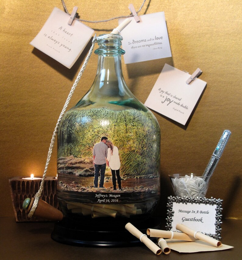 Wedding Reception Messages in A Bottle Guest Book Hand - Etsy