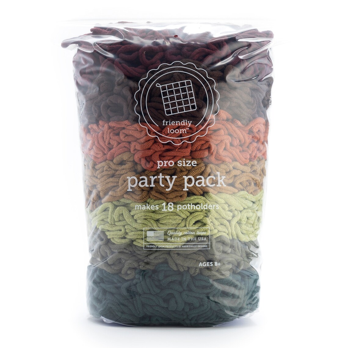 Party Pack by Friendly Loom ™ Earthtones PRO® Size Loops Makes 18 ...