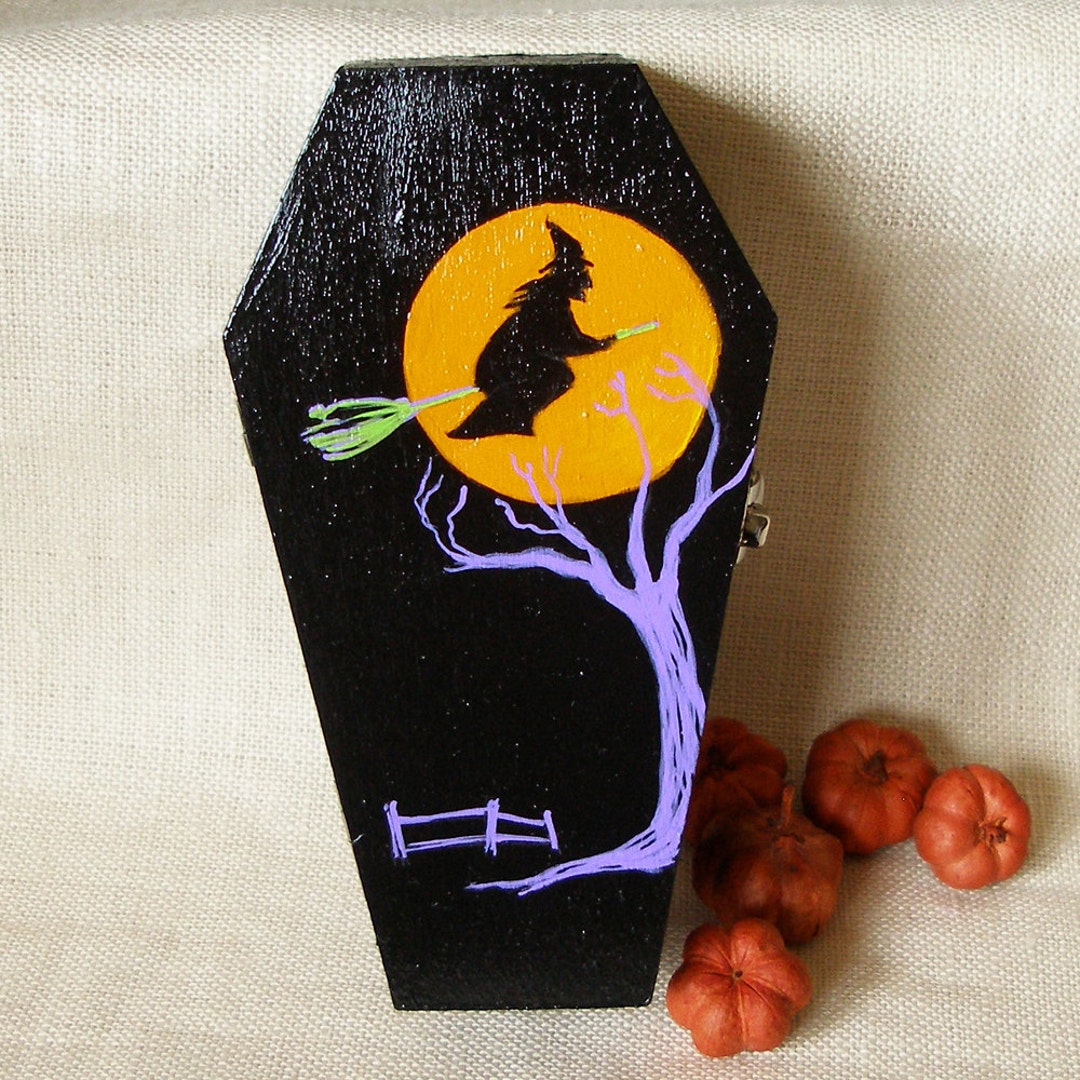 Halloween Coffin Jewelry Box, Jewelry Presentation Box, Halloween Decor ...
