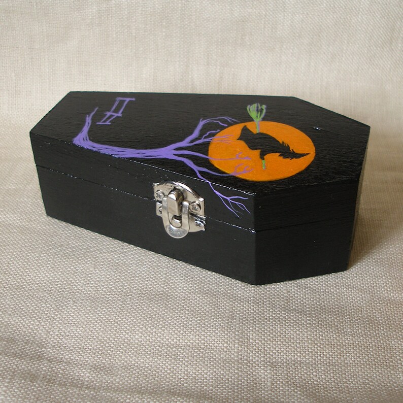 Halloween Coffin Jewelry Box, Jewelry Presentation Box, Halloween Decor ...