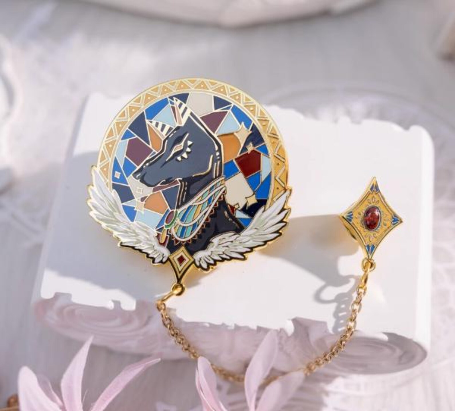 Celestial Enamel Pin Collection – Gothic, Mythical, Stained Glass ...