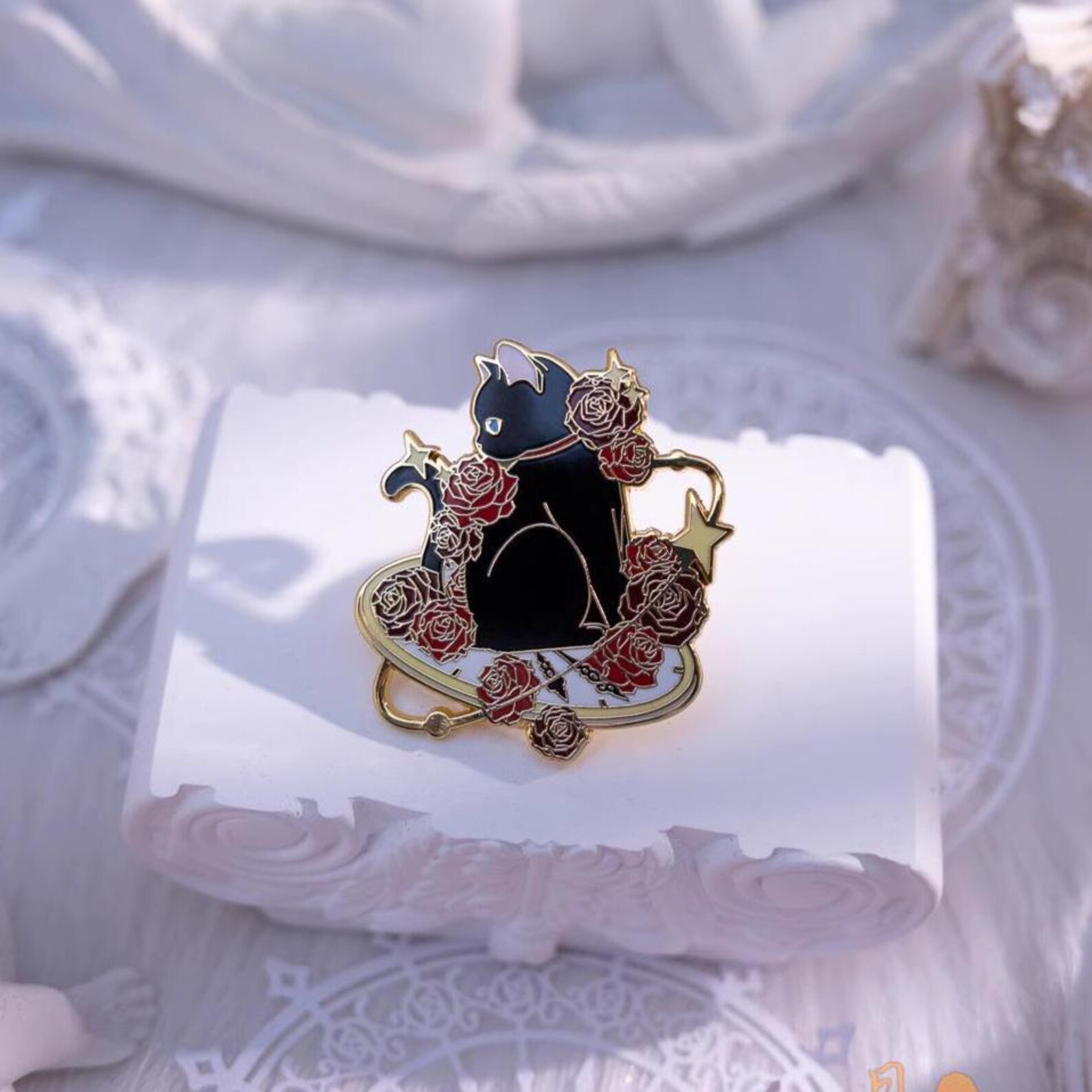 Celestial Enamel Pin Collection – Gothic, Mythical, Stained Glass ...