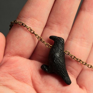 Collier Raven : Corbeau Corvidae Corneille Black Noir Céramique - Etsy
