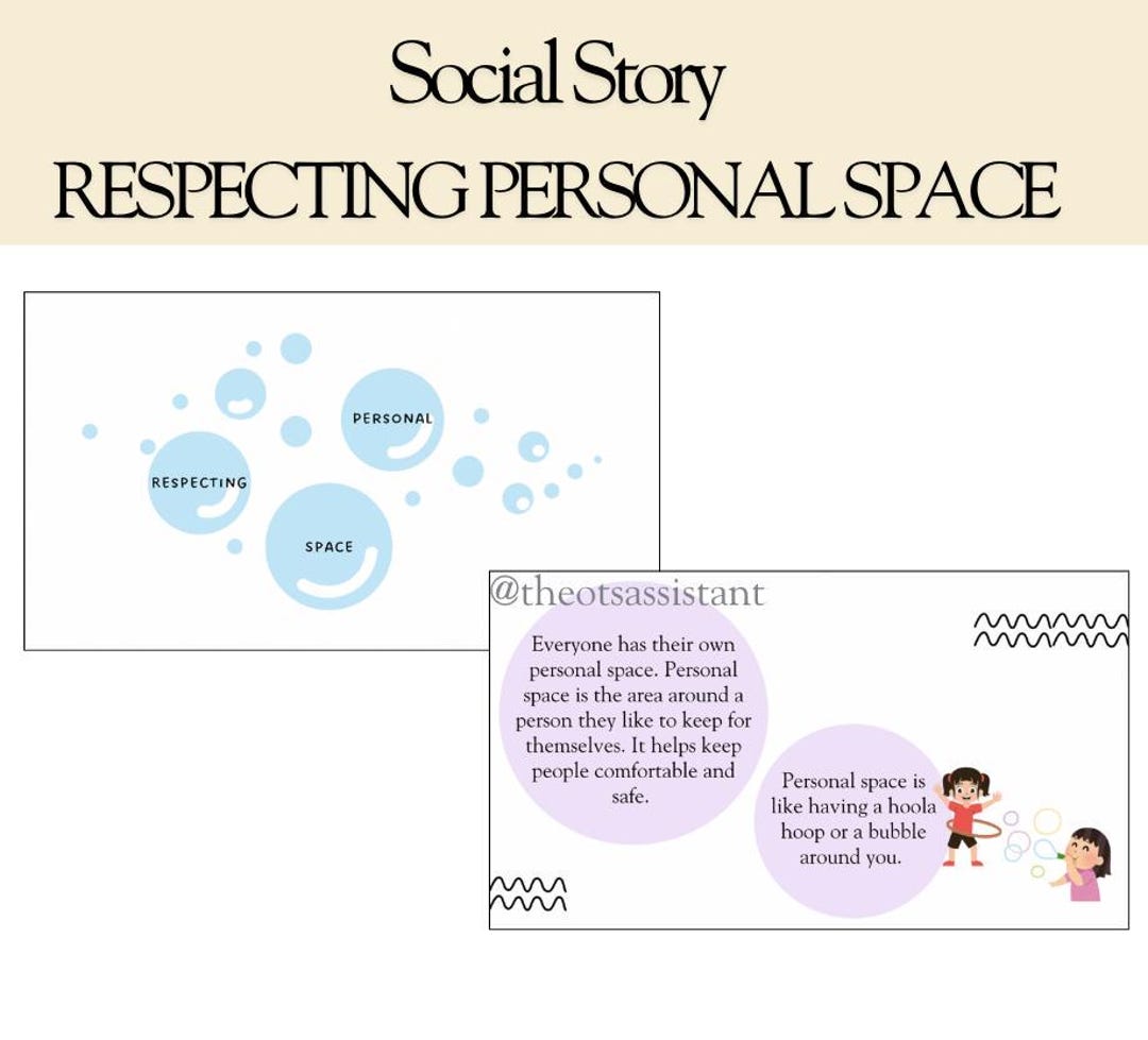Social Story - Respecting Personal Space - Etsy