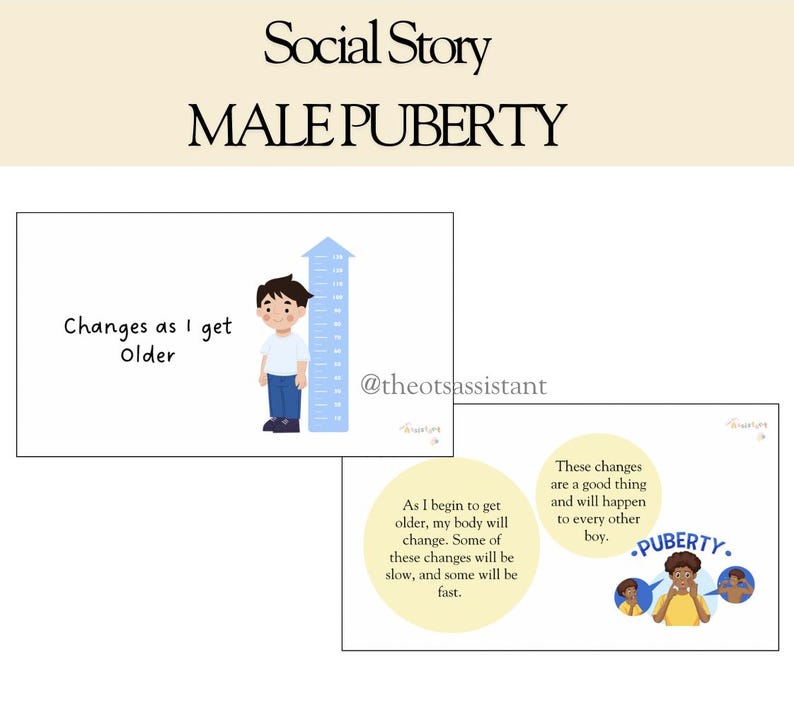 Social Story - Male Puberty - Etsy