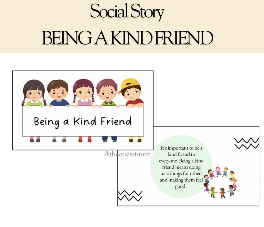 Social Story - Being a Kind Friend - Etsy