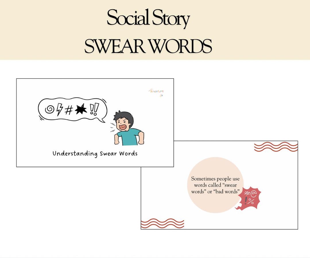 Social Story - Swear Words - Etsy