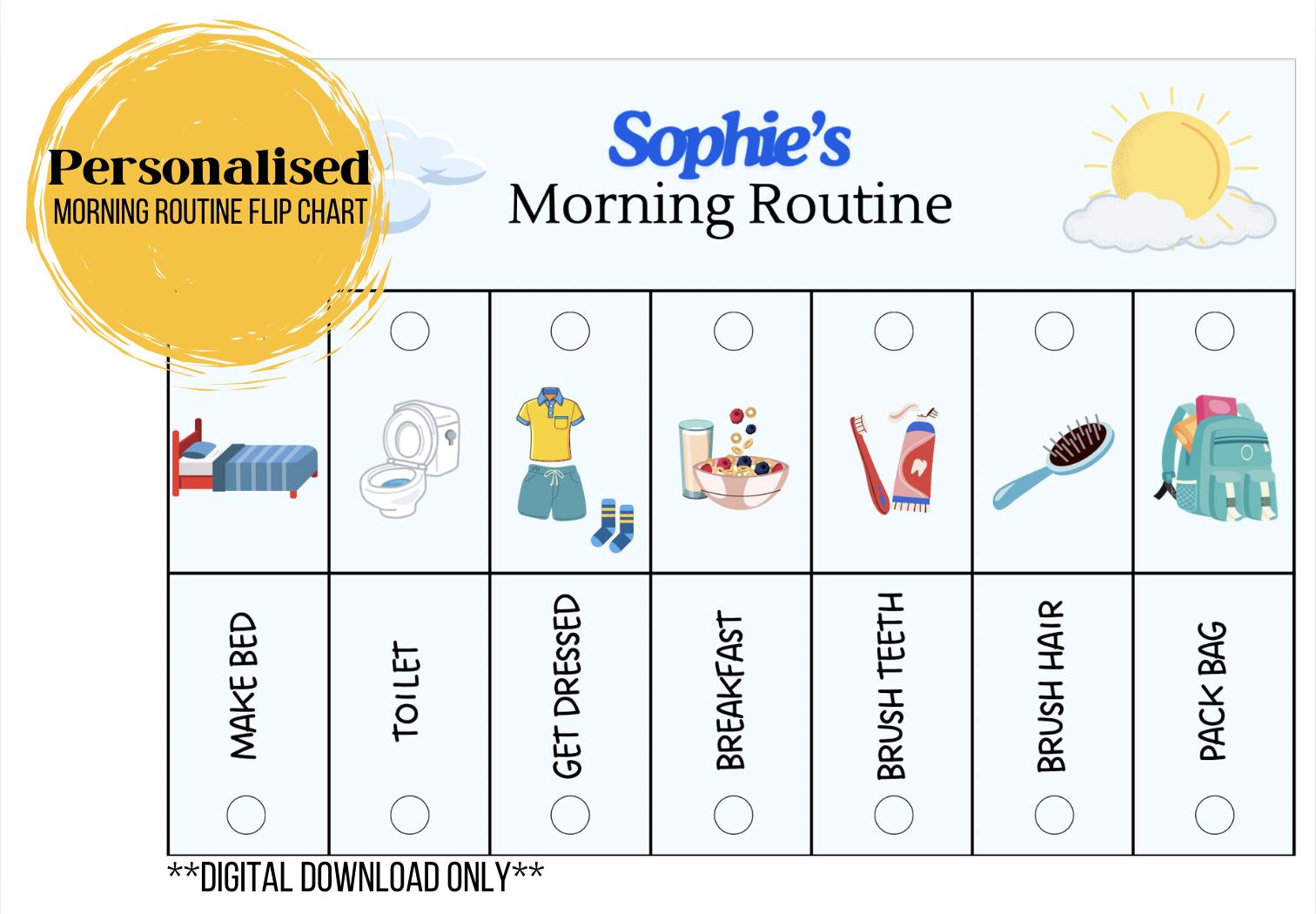 Morning Routine Flip Chart - Etsy