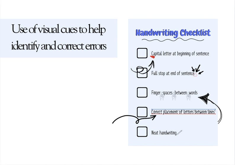 Handwriting Checklist - Etsy