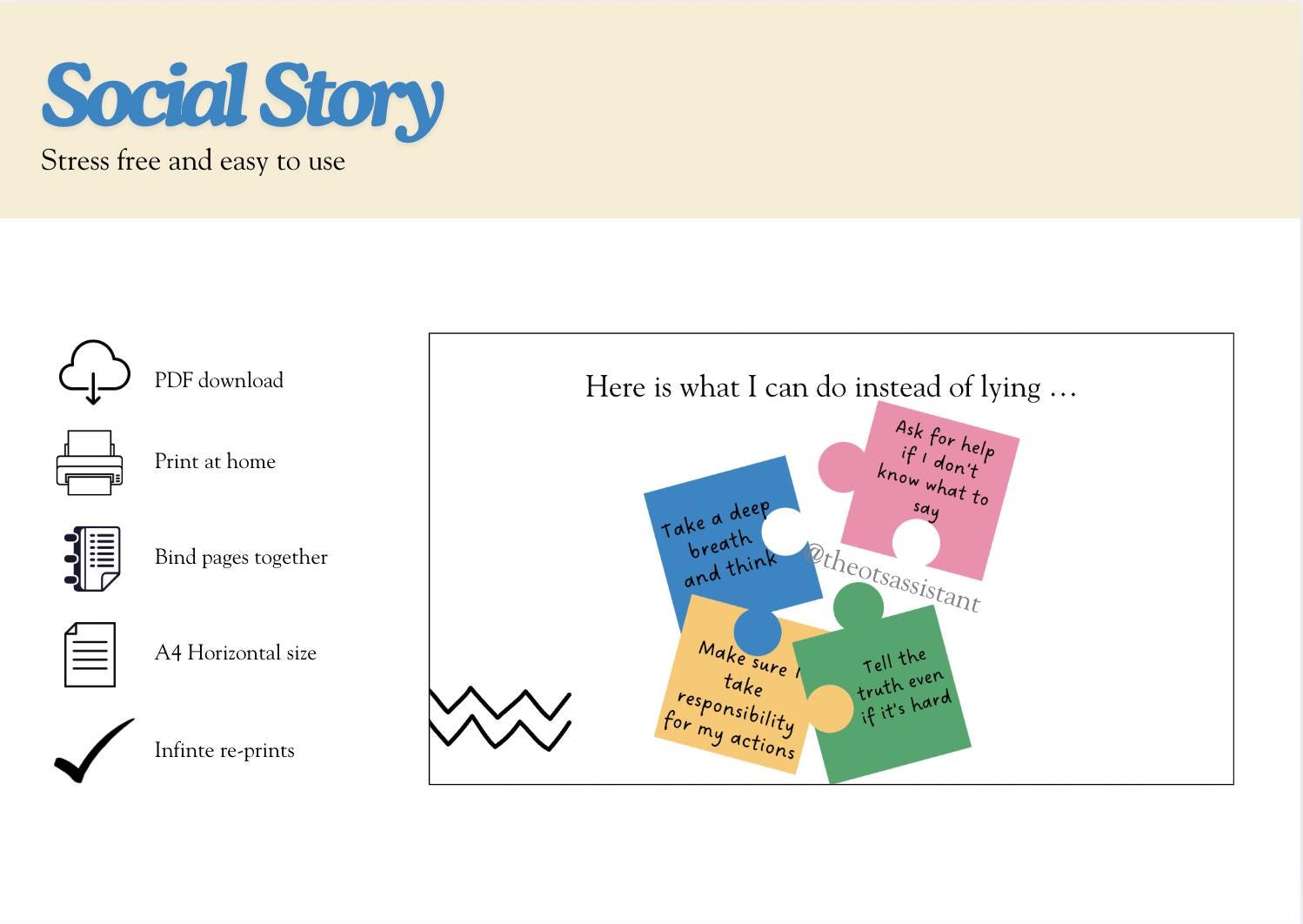Social Story - Telling the Truth - Etsy