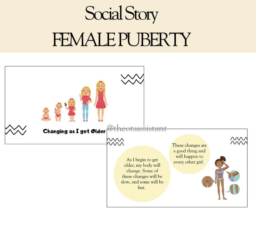 Social Story - Puberty (female) - Etsy
