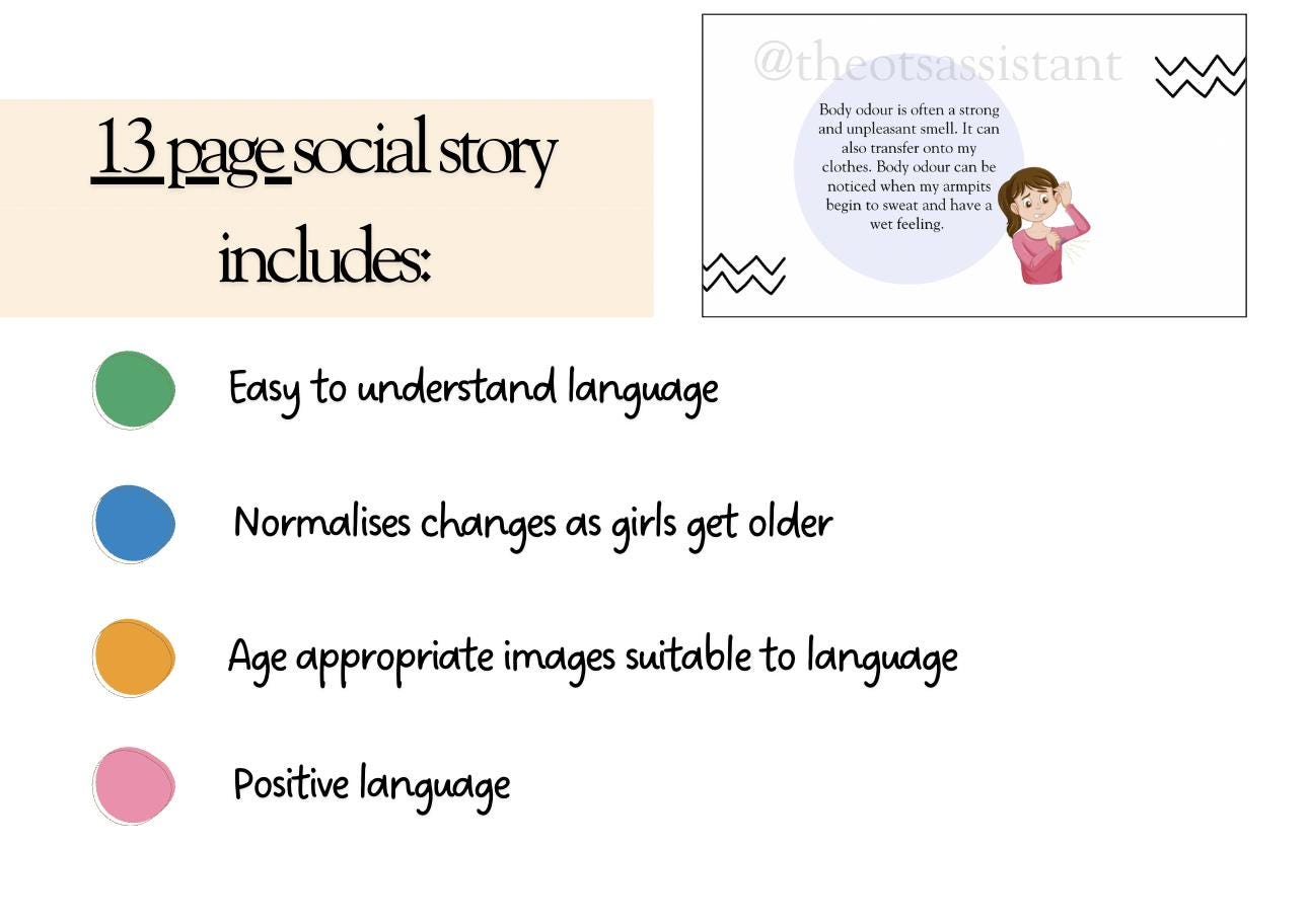 Social Story - Puberty (female) - Etsy