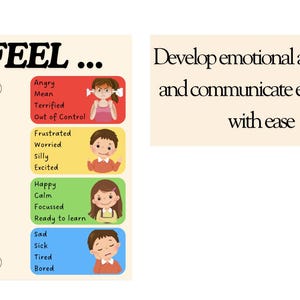 Emotion Communication Card - Etsy