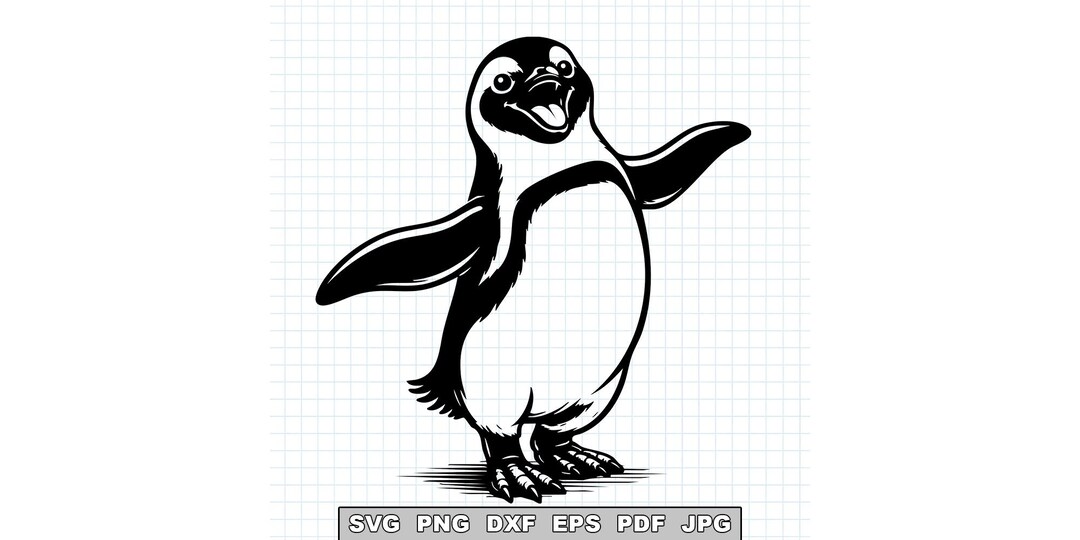 Penguin SVG, Cute Penguin SVG Cut File, Penguin Vector, Arctic Animal ...