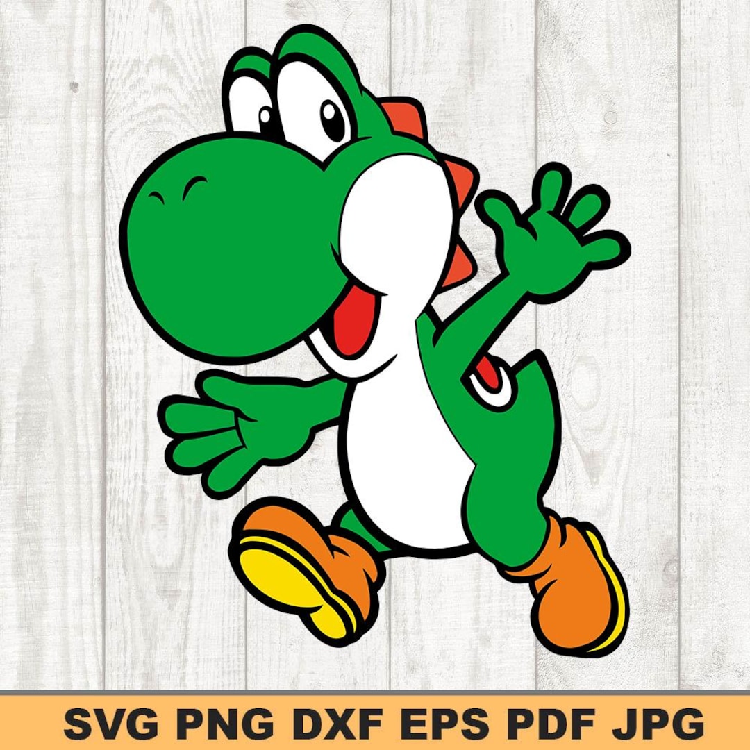 Yoshi Mario SVG DXF PNG Digital File Cut File Clipart - Etsy