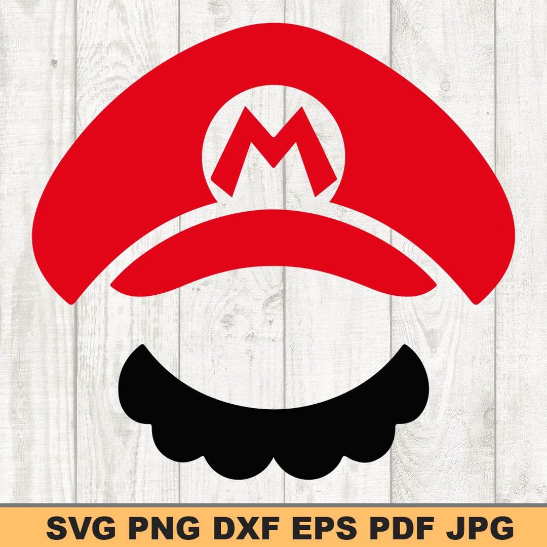 Mario Hat SVG DXF PNG Digital File Cut File Clipart - Etsy