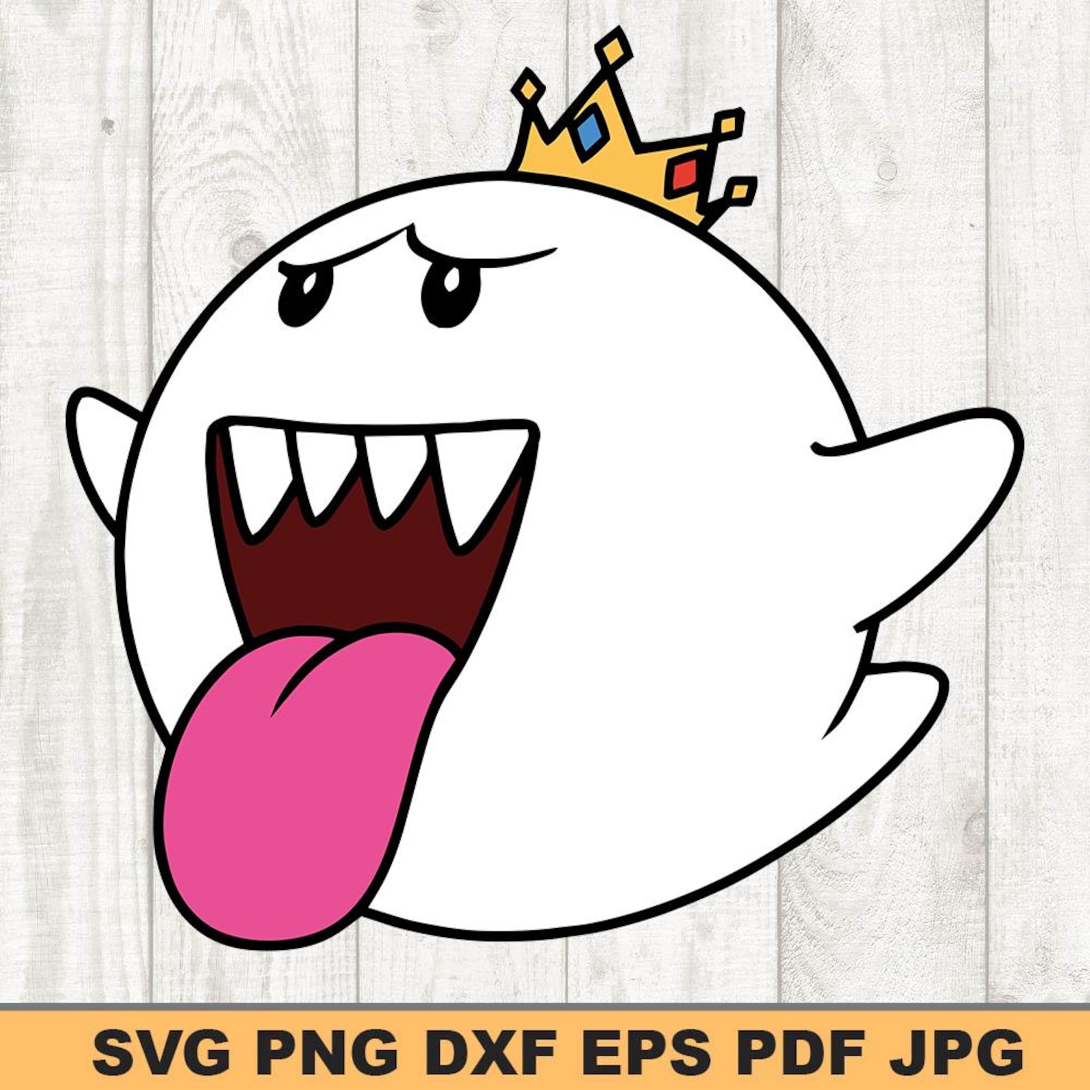 Boo Mario SVG DXF PNG Digital File Cut File Clipart - Etsy