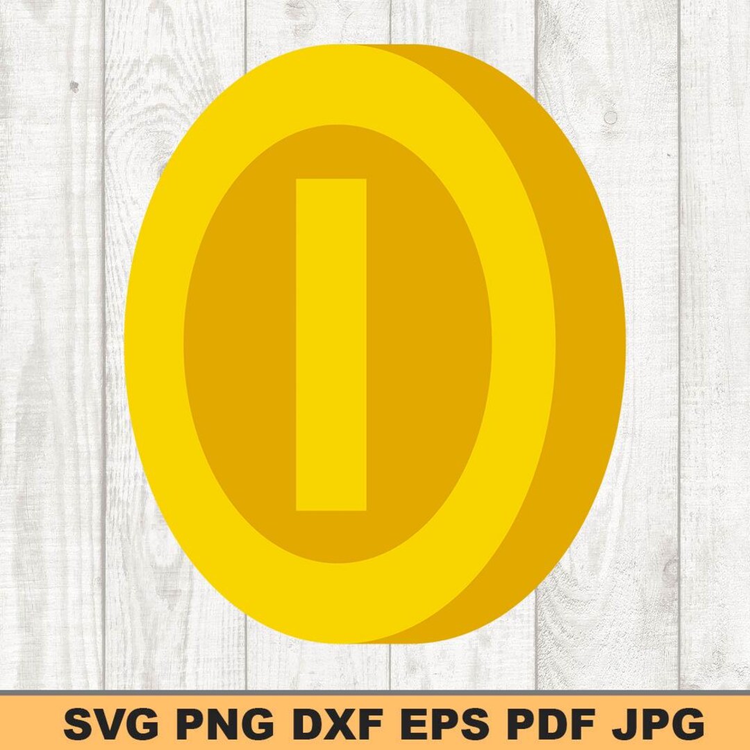 Mario Coin SVG DXF PNG Digital File Cut File Clipart - Etsy