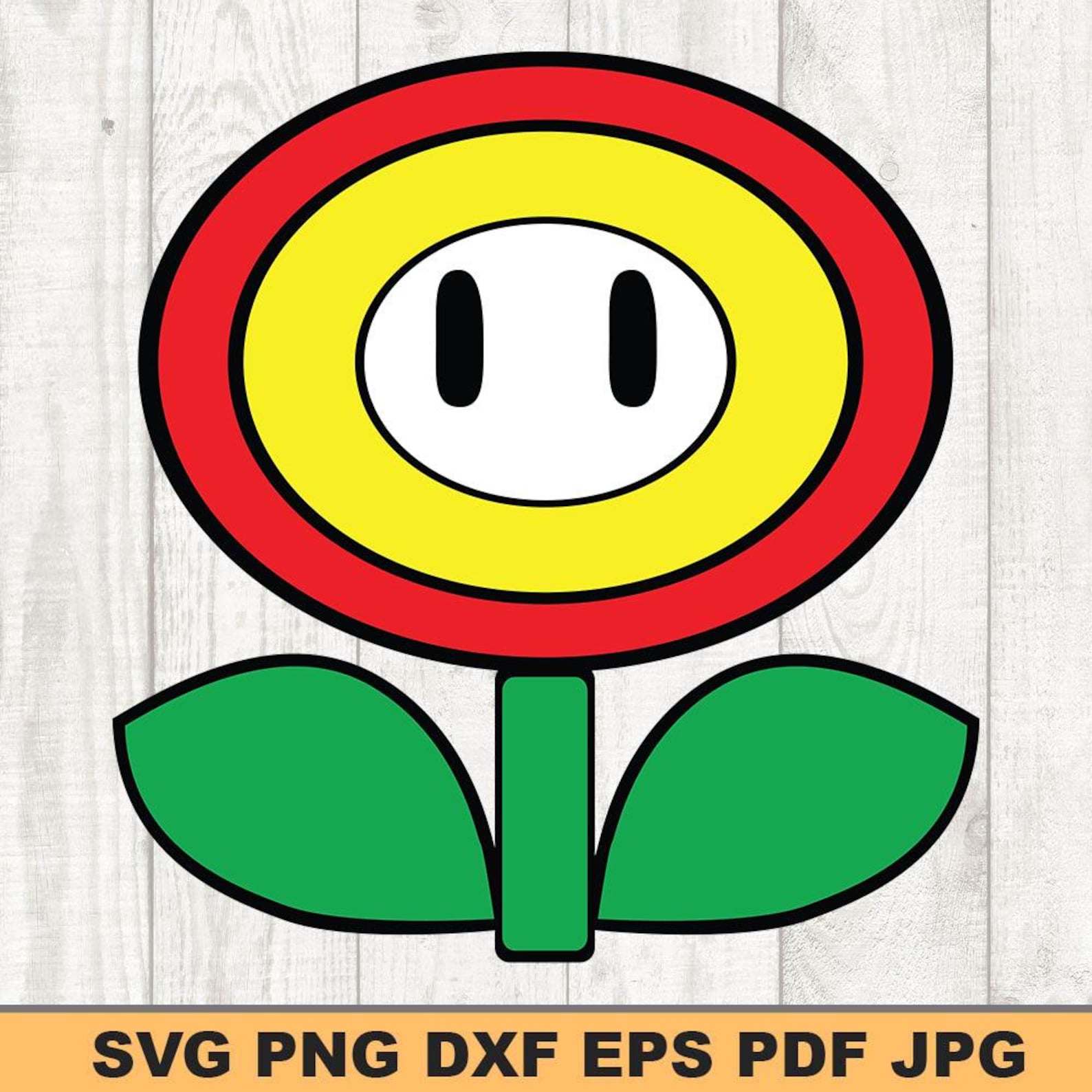 Super Mario Fire Flower SVG DXF PNG Digital File Cut File Clipart - Etsy