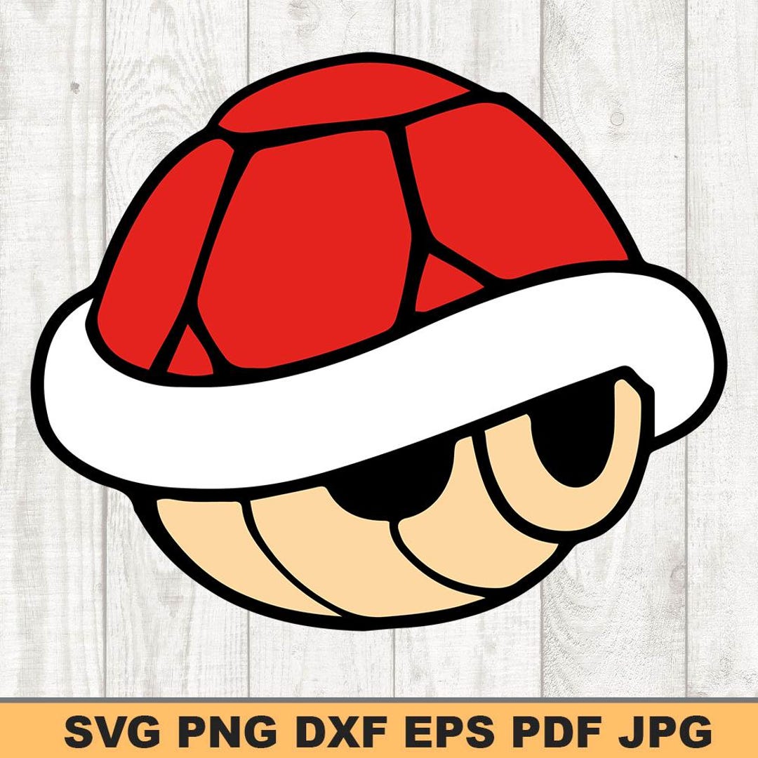 Red Shell Mario SVG DXF PNG Digital File Cut File Clipart - Etsy