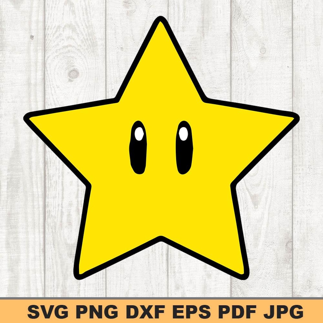 Mario Star SVG DXF PNG Digital File Cut File Clipart - Etsy