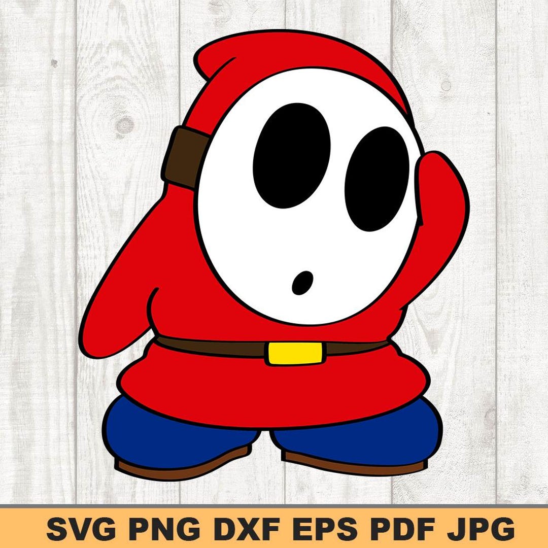 Mario Shy Guy SVG DXF PNG Digital File Cut File Clipart - Etsy