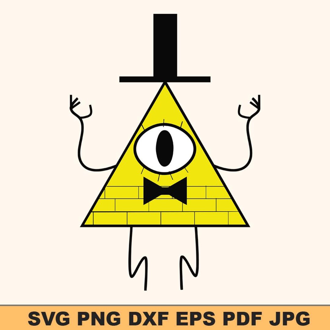 Bill Cipher Svg | Gravity Falls Svg Design | Triangle Eye Svg Cut File | Digital Download for ...