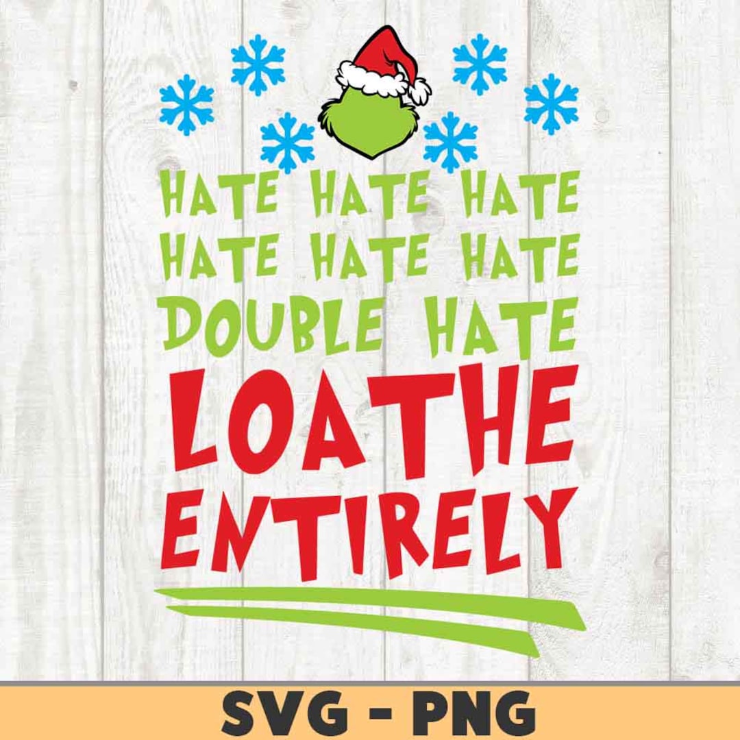Double Hate Loathe Entirely SVG DXF PNG Digital File Cut File Clipart ...