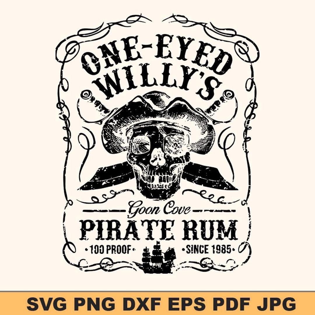 Pirate Rum Bottle Svg | Vintage Treasure Svg Design | Nautical ...