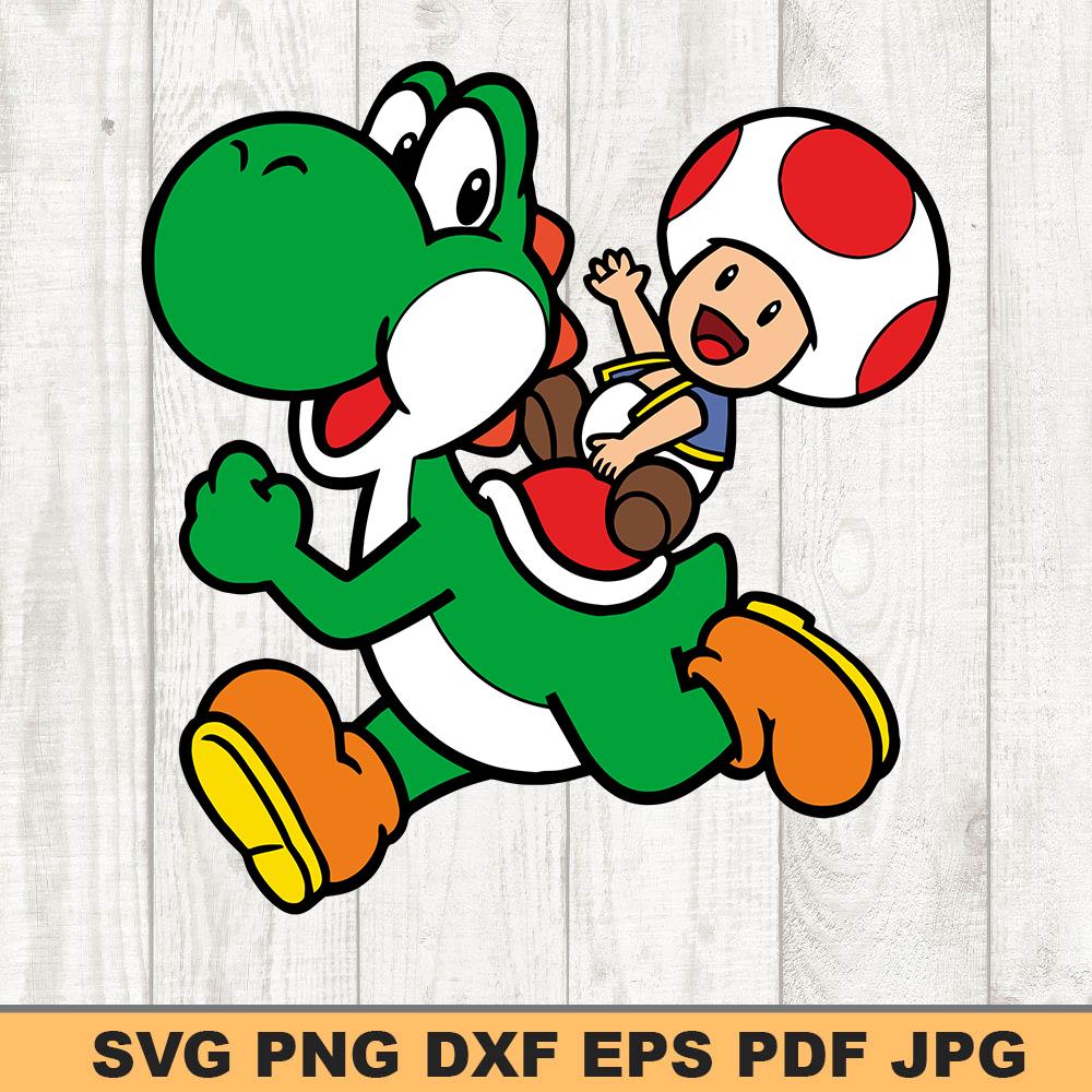 Yoshi Toad SVG DXF PNG Digital File Cut File Clipart - Etsy