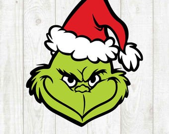 Grinch Face SVG DXF PNG Digital File Cut File Clipart - Etsy