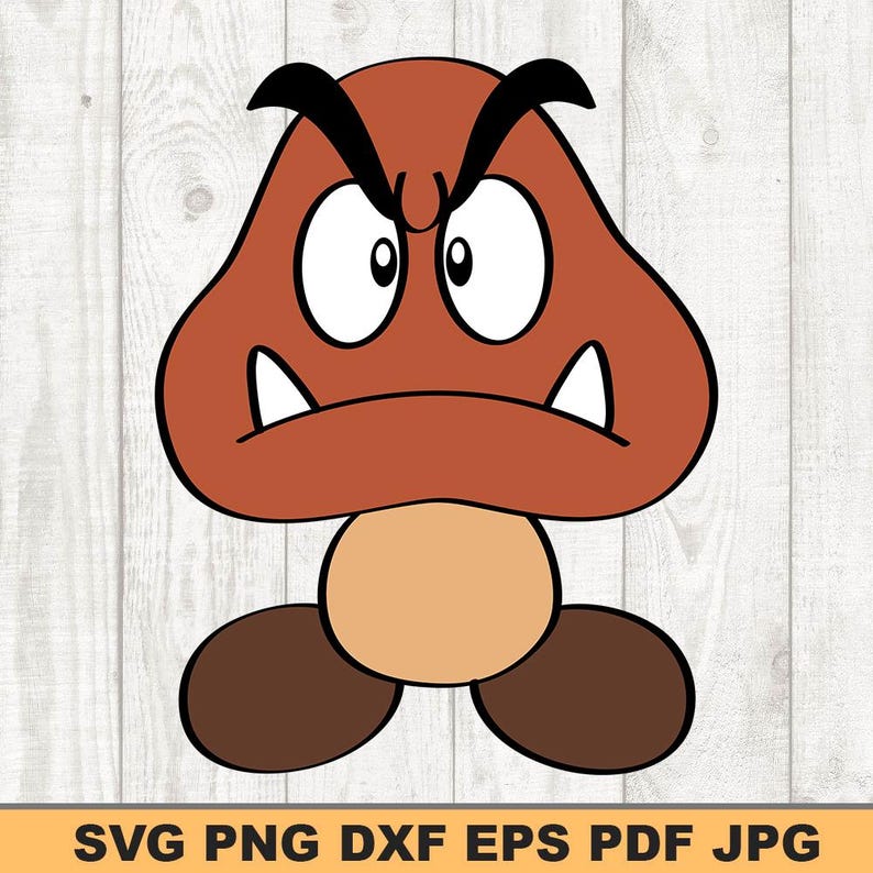 Mario Goomba SVG DXF PNG Digital File Cut File Clipart - Etsy